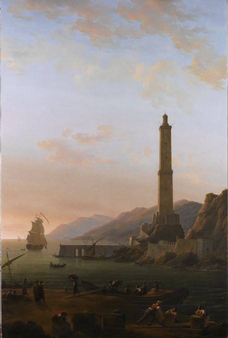 Le phare de Gênes par Jean-Joseph-Xavier Bidault