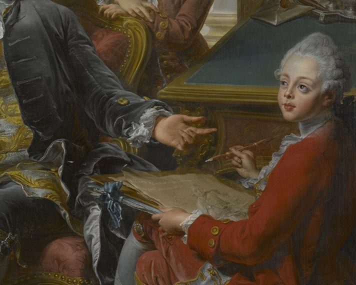 Portrait de Monsieur Carré de Candé et de ses trois fils par Jean Valade